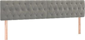 Box spring postel s matrací světle šedá 200x200 cm samet 3141503