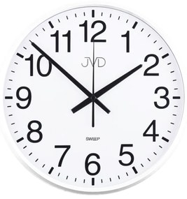 JVD Tiché bílé netikající přehledné hodiny JVD HP684.4