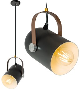 Toolight - Stropní lampa visící APP305-1CP, černá-hnědá, OSW-08406