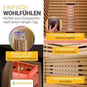 Artsauna Infrasauna Trondheim 90, přírodní