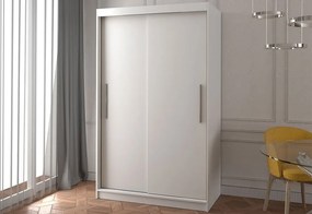 Bílá šatní skříň Neomi 04 - 120 cm