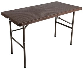 Skládací stůl IMITACE RATANU 122x60 cm PŮLENÝ
