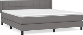 Box spring postel s matrací tmavě šedá 160x200 cm textil 3129722