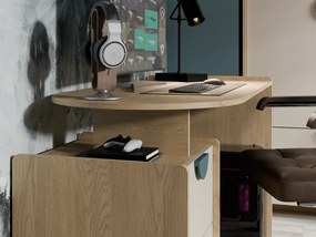 Jurek Regál/knihovna LEXI 5 L/P Barva: mořská modrá