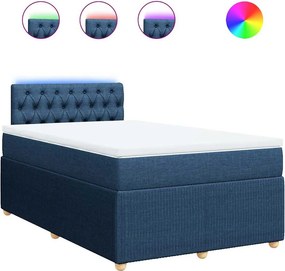 Box spring postel s matrací modrá 120x200 cm textil 3289736