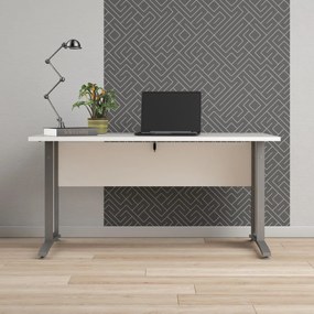 FALCO Psací stůl Office 80400/71 bílá/silver grey