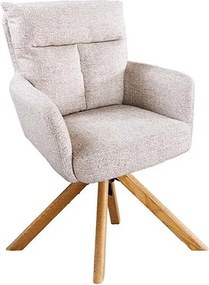Designová otočná židle Maddison šampaňská / dub