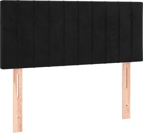 Box spring postel s matrací černá 90x190 cm samet 3141397
