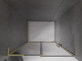Mexen Velar L, posuvné sprchové dveře do otvoru 100 cm, 8mm šedé sklo, zlatá matná, 871-100-003-41-55
