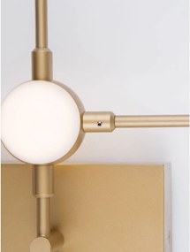 Kovové LED nástěnné svítidlo ve zlaté barvě Atomo – Nova Luce