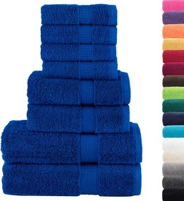 8dílná sada ručníků Premium SOLUND modrá 600 g/m² 137538