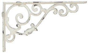 Kovová policová konzole s patinou a ornamenty  - 32*5*20 cm