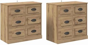 Konzole 2 ks Artisanový dub 70 x 35,5 x 67,5 cm 3402666