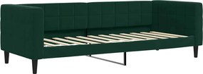 Válenda s matrací tmavě zelená 80 x 200 cm samet 3196662