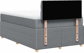 Box spring postel s matrací světle šedá 120 x 200 cm textil 3287430