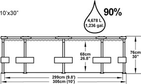 Bestway Steel Pro Max 3,05 x 0,76 m + Kartušová filtrace