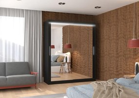 Posuvná skříň se zrcadlem a LED osvětlením ETTORE 180
