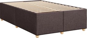 Box spring postel s matrací tmavě hnědá 120x200 cm textil 3286643