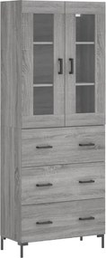 Skříň highboard šedá sonoma 69,5 x 34 x 180 cm kompozitní dřevo 3198407