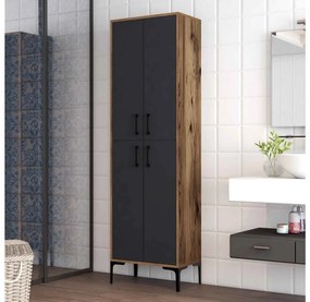 Designová víceúčelová skříň Zaidin 200 cm antracitová