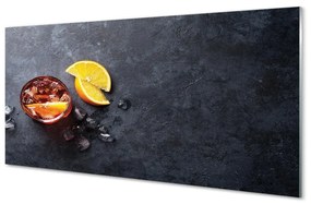 Obraz na skle Ledový čaj citron 125x50 cm