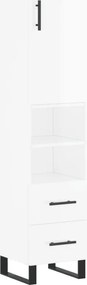 vidaXL Skříň highboard 34,5 x 34 x 180 cm kompozitní dřevo [3198939] Barva: bílá s vysokým leskem