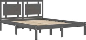Rám postele šedý masivní dřevo 200 x 200 cm 3105557