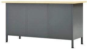 vidaXL Marketos Pracovní stůl černý 160 x 60 x 85 cm ocel