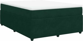 Box spring postel s matrací tmavě zelená 160x200 cm samet 3285653