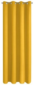 Hořčičný zatemňovací závěs na kroužcích LOGAN 140x270 cm