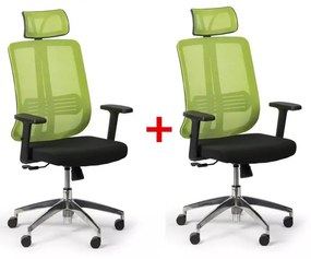 B2B Partner Kancelářská židle Cross 1+1 ZDARMA, zelená