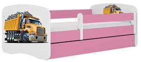 Kocot Kids Dětská postel NÁKLAĎÁK růžová Velikost postele: 140x70, Matrace: Bez matrace, Šuplík: Bez šuplíku