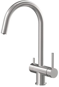 Quadron Caren, vysoká dřezová baterie s připojením vodního filtru, h-350, broušená ocel, 3623512_BS