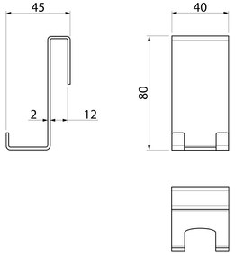 Gedy Gedy, THOR Závěsný háček na sprchovou zástěnu, chrom, S026