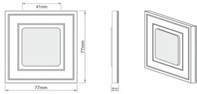 LDST KE-01-B-BZ8 - LED schodišťové svítidlo KELLY 8xLED/1,2W/230V bílá 6500K