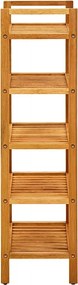 Botník s 5 policemi 50 x 27 x 100 cm masivní dubové dřevo 331747