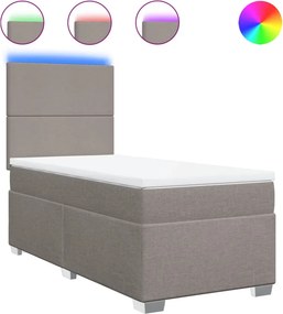 Box spring postel s matrací taupe 90x190 cm textil 3292640