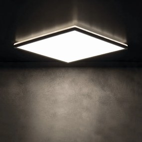 KANLUX KANLUX, AZPO stropní LED svítilna, 420x420mm, 22W, IP54, černá mat, 31511
