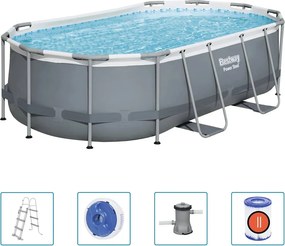 Bestway Power Steel Nadzemní bazén oválný 427 x 250 x 100 cm