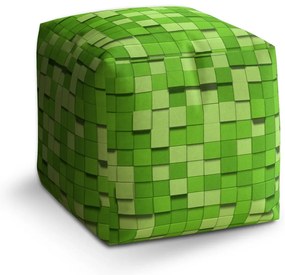 Sablio Taburet Cube Green Blocks 3D: 40x40x40 cm