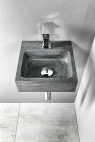 Sapho, BLOK kamenné umyvadlo 30x10x30 cm, černý Antracit, 2401-29