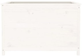 Zahradní vyvýšený záhon bílý 119,5x82,5x78 cm masivní borovice,  825311