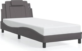 Rám postele Viana bez matrace šedý 80 x 200 cm umělá kůže 3208057