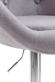 Barová židle London V2 látka chromovaná konstrukce – šedá