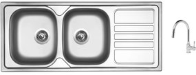 Set Sinks OKIO 1160 DUO V matný + baterie Sinks MIX 35 P chrom