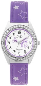 JVD Dětské fialové náramkové hodinky JVD J7117.8 s jednorožcem