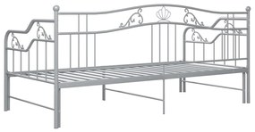 Rám vysouvací postele/pohovky šedý kovový 90 x 200 cm,  324766