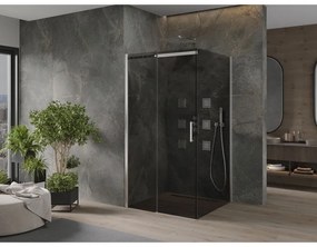 Mexen Omega sprchový kout 100x100cm, 8mm sklo, chromový profil-šedé sklo, 825-100-100-01-40