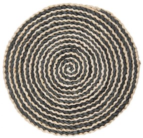 Béžovo černé kulaté prostírání – 35x1 cm