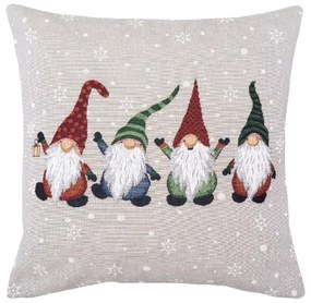 SCANquilt povlak MOTIV čtyři elfíci šedopestrá 45 x 45 cm